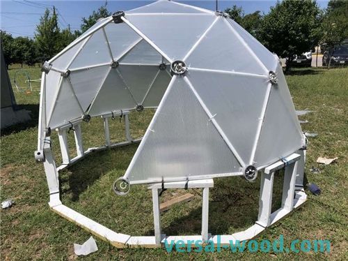 DIY kupolasti staklenik: crteži i dimenzije, izračuni, dijagram kako ...