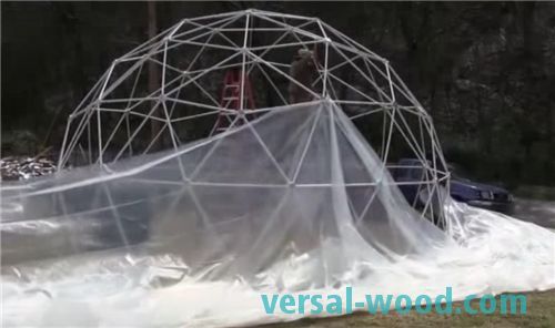 DIY kupolasti staklenik: crteži i dimenzije, izračuni, dijagram kako ...